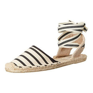 Soludos | Shoes | Soludos Classic Sandal Stripe Shoe Natural Black ...